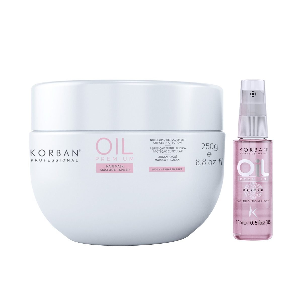 Oil Premium Mask 250g + Oil Premium Elixir 15ml Korban Professional ...